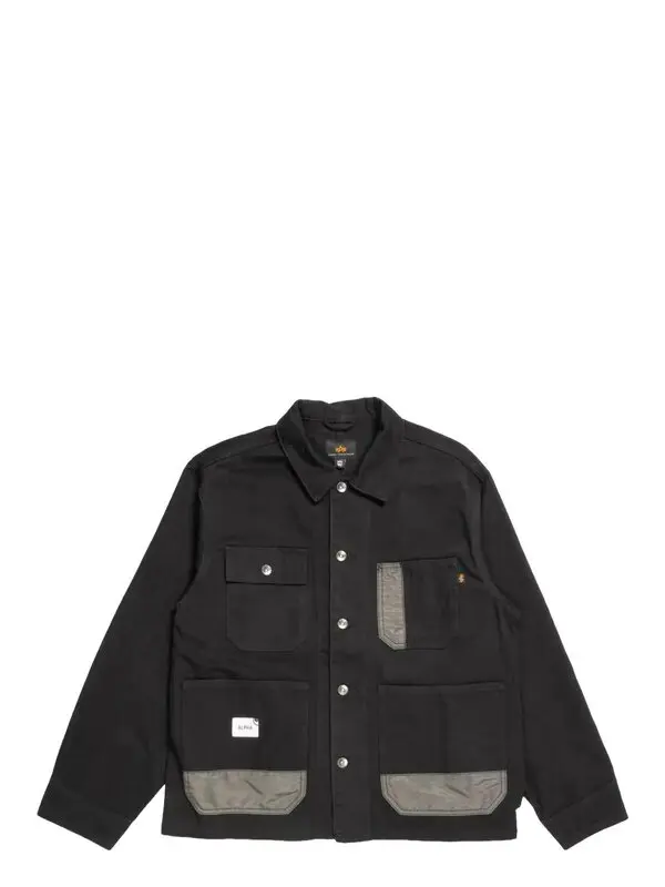 Alpha Industries Logo-patch Shirt Jacket - Black