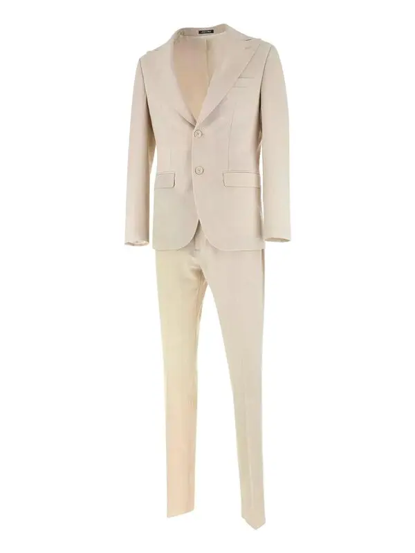 MARCHESANI King Buttoned Peak-lapels Single-breasted Suit - Neutrals