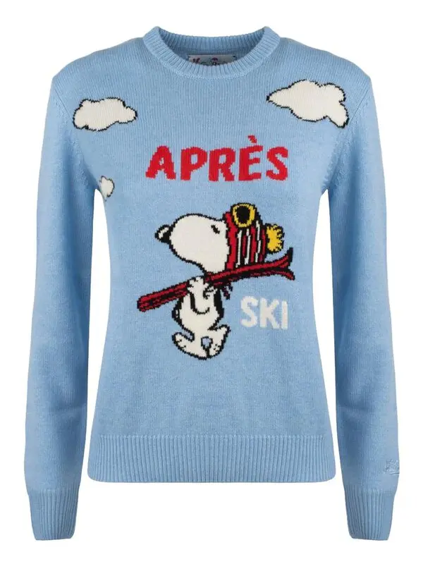 MC2 SAINT BARTH Light Cashmere Blend Snoopy Sweater - Blue