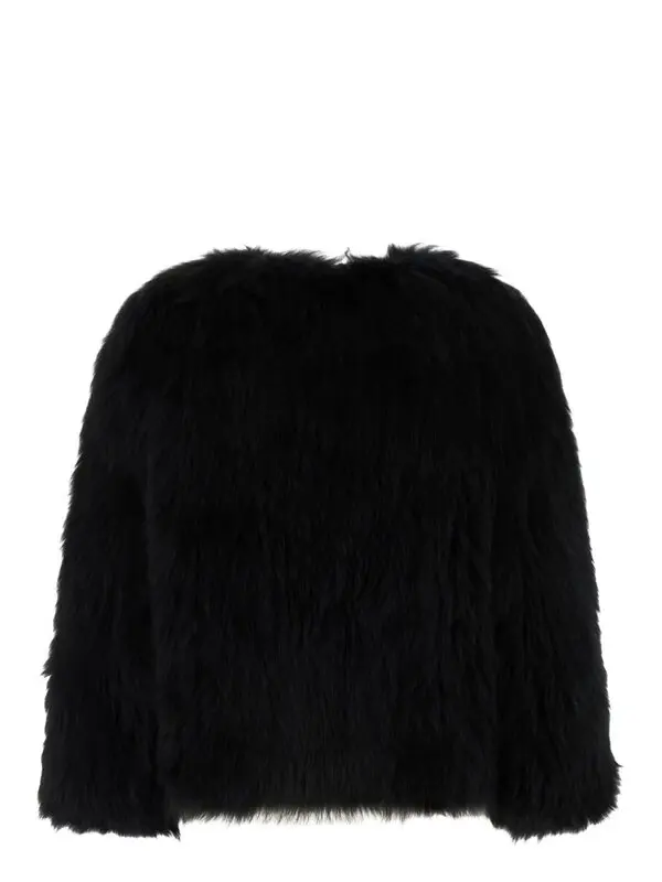 YVES SALOMON Fox Fur Jacket - Black