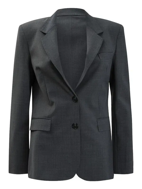 SEMPER Wool-blend Blazer Jacket - Grey