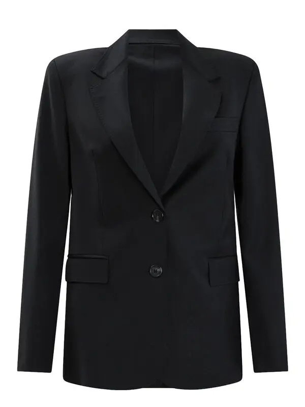 SEMPER Wool Blend Blazer Jacket - Black