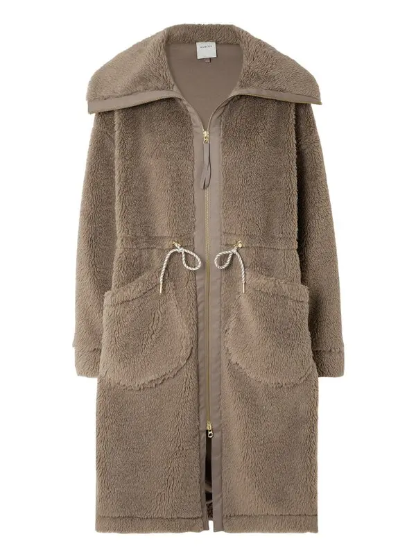 Varley Logan Oversized Fleece Coat - Brown