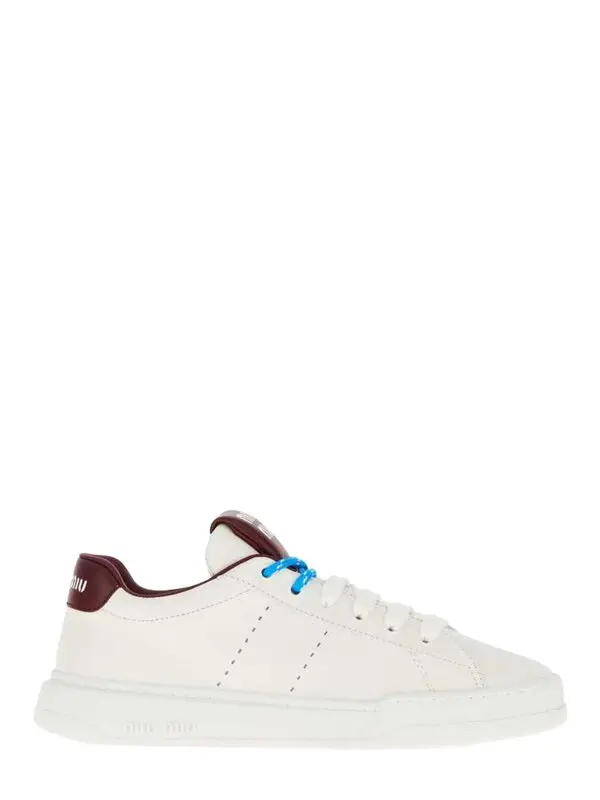 Miu Miu Leather Sneakers - White