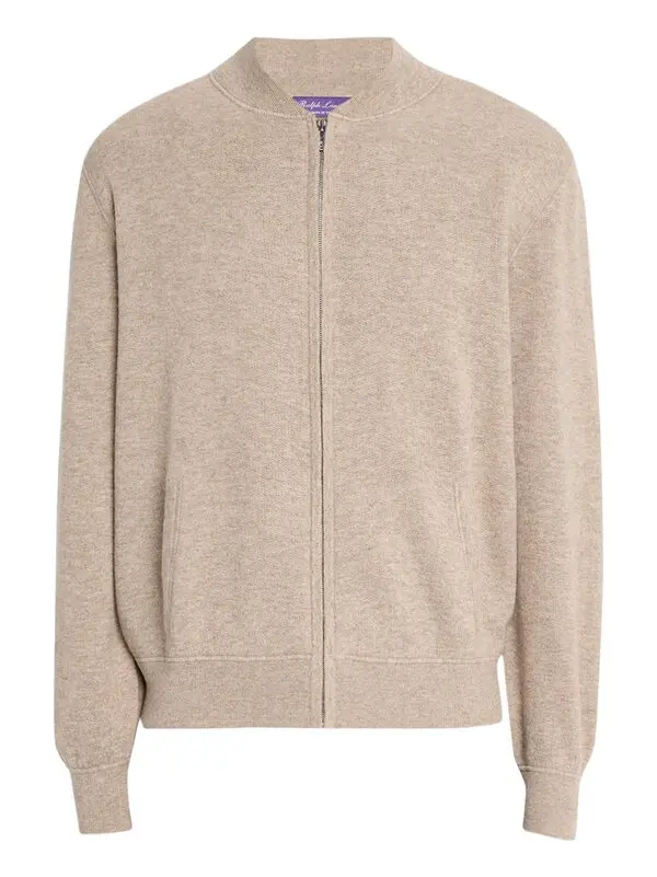Ralph Lauren Cashmere Full-zip Sweater - Light Bro