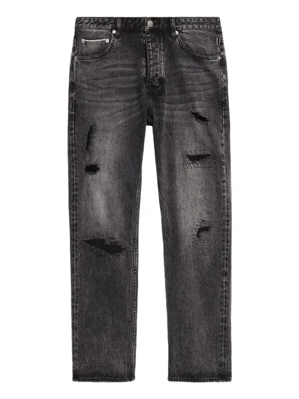 Ksubi Hazlow Selvedge Straight-leg Jeans - Charcoal