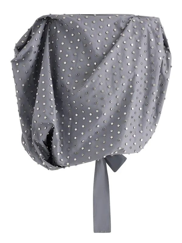 Maticevski Malia Studded Top - Grey