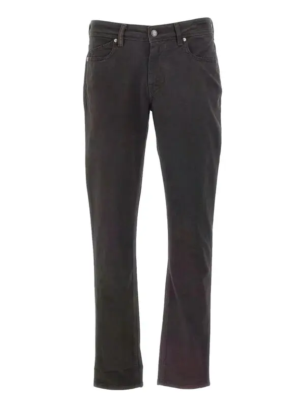 RE-HASH Rubens Z Logo-patch Stretch Trousers - Grey