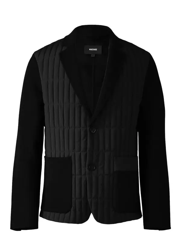 Mackage John Vertical Quilted Mixed-media Blazer - Black