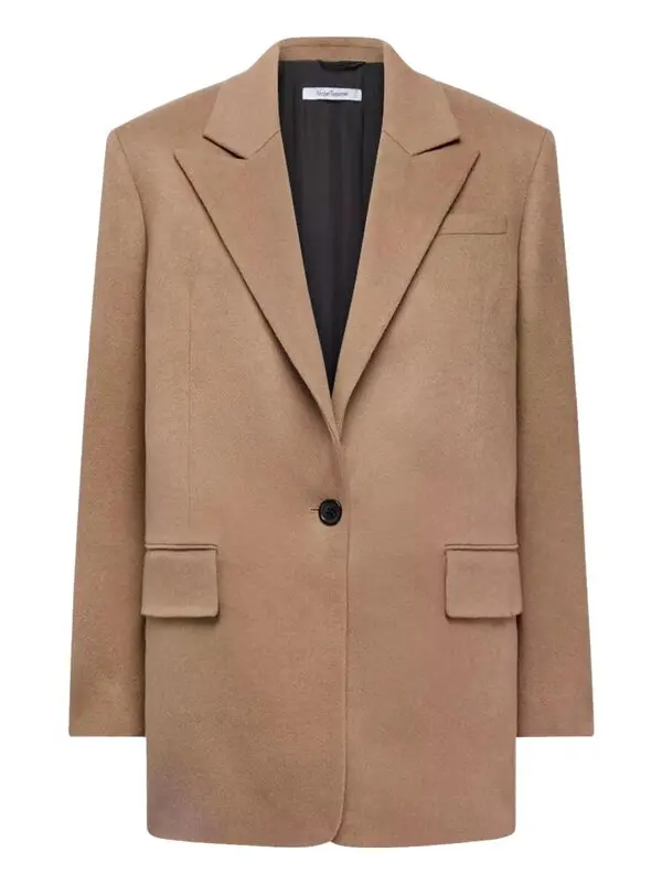 Another Tomorrow Cashmere Blazer - Brown