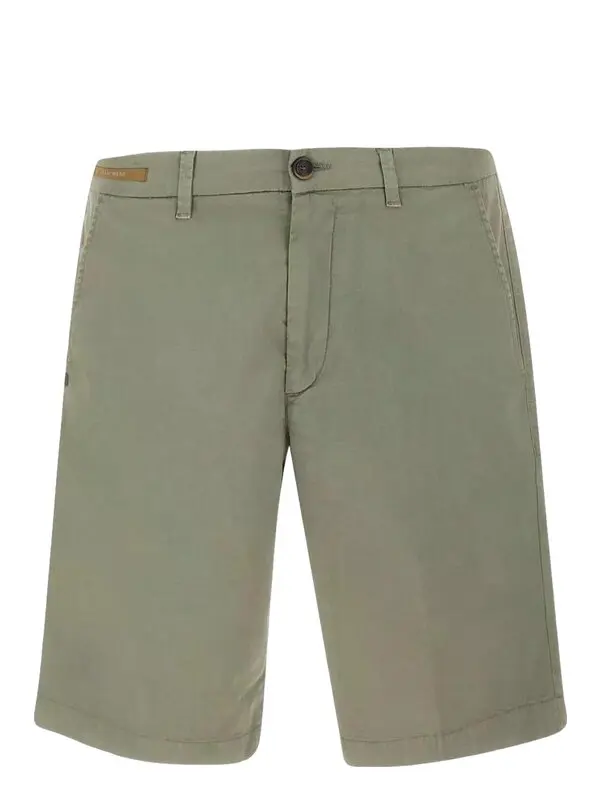 RE-HASH Bernini Button Welt-pockets Shorts - Green