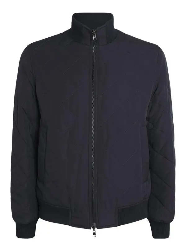 Pal Zileri Reversible Bomber Jacket - Navy