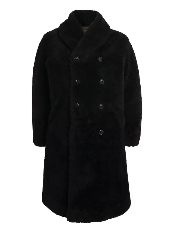 Polo Ralph Lauren Shearling Cabot Overcoat - Black