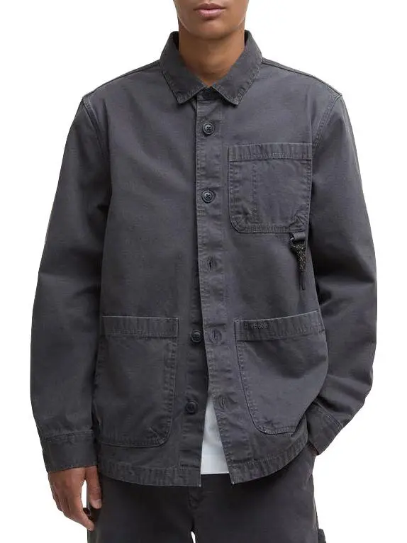 Barbour Bowland Cotton Canvas Chore Coat - Black