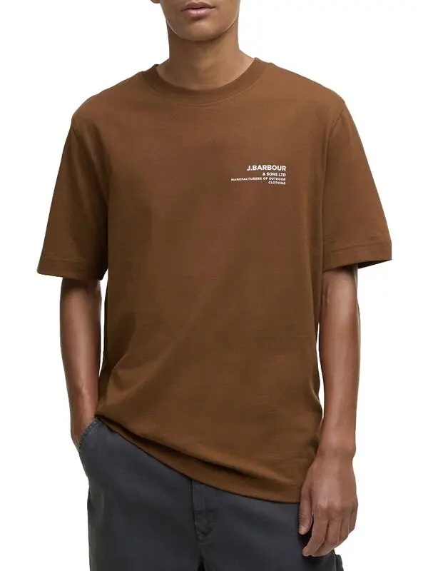 Barbour Parkend Photo Cotton Graphic T-shirt - Umber