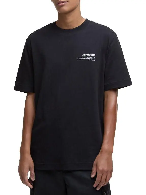 Barbour Parkend Photo Cotton Graphic T-shirt - Black
