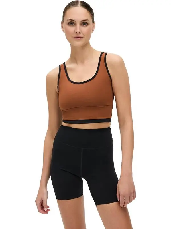 ELASTIQUE ATHLETICS Lisse Bra - Chestnut With Black Trim