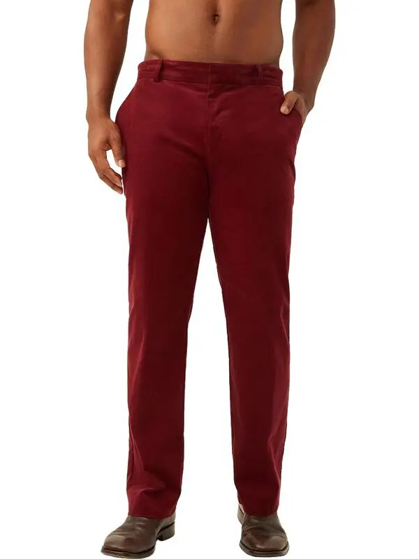 Mr Turk Dirk Straight Leg Trousers - Wine