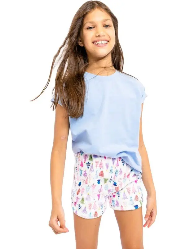 PREPPY GOOSE Christmas Plush Lounge Shorts - Multicolor
