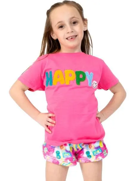 PREPPY GOOSE Short Sleeve T-shirt With Applique - Fuchsia