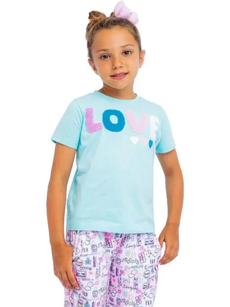 PREPPY GOOSE Love Short Sleeve T-shirt - Light Blue