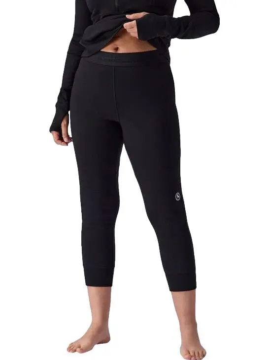 BACKCOUNTRY Cedars Rws Merino Midweight 3/4 Baselayer Bottom - Black