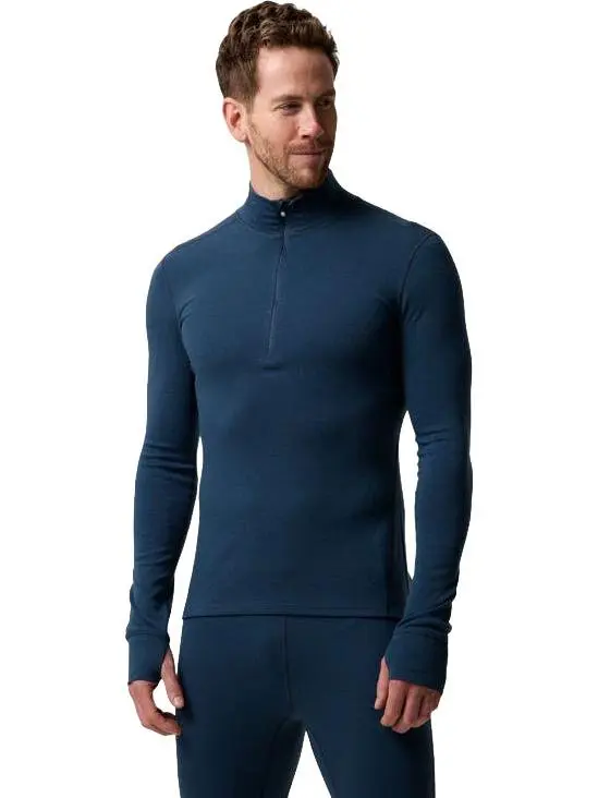 BACKCOUNTRY Cedars Rws Merino Midweight 1/4-zip Baselayer Top - Midnight Blue