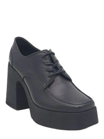 STIVALI NEW YORK Milan Platform Lace-up Shoes - Black