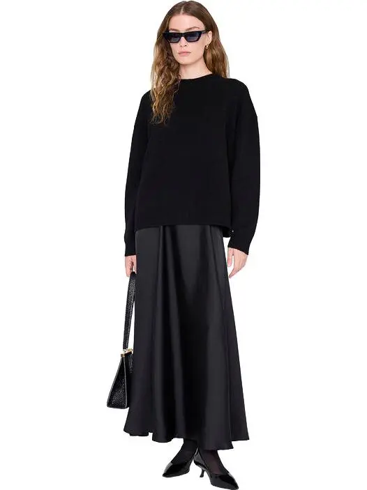 ANINE BING Christina Midi Skirt - Black