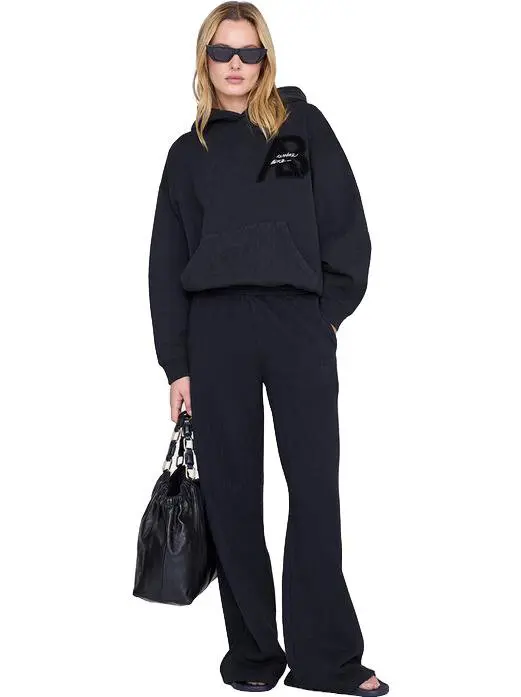 ANINE BING Monogram Kacey Sweatpant - Vintage Black