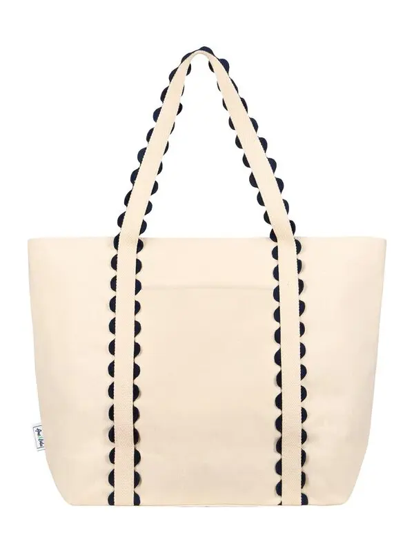 AME & LULU Nantucket Beach Tote - Navy