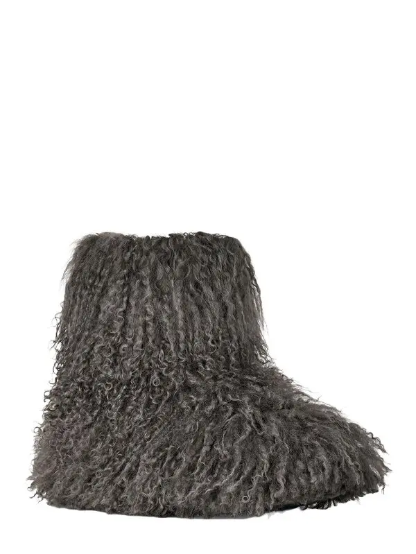 UGG Classic Short Fluff Momma Genuine Shearling Bootie - Grey