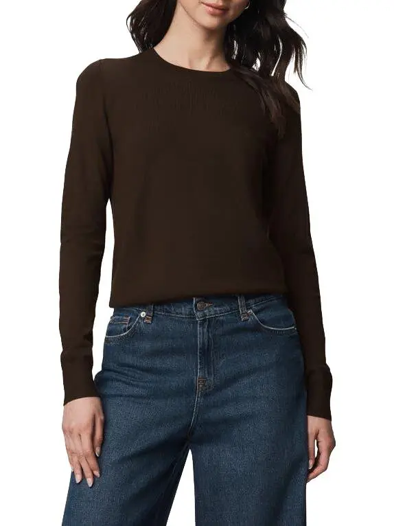 Splendid Rosanna Crewneck Sweater - Soft Chocolate Brown