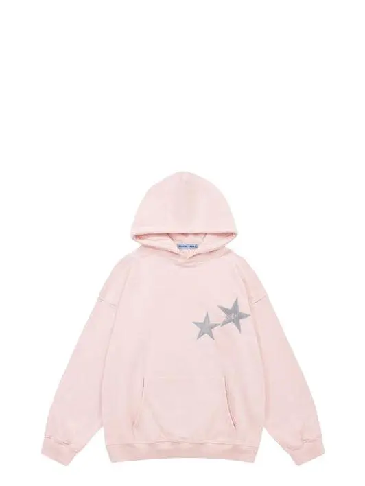 AELFRIC EDEN Star Embroidered Hoodie - Light Pink