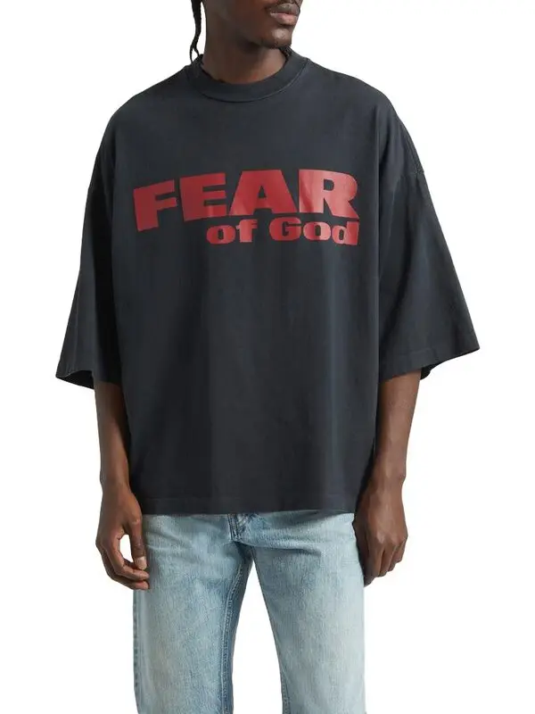 Fear Of God Fear Is Gone Relaxed Graphic T-shirt - Black Black