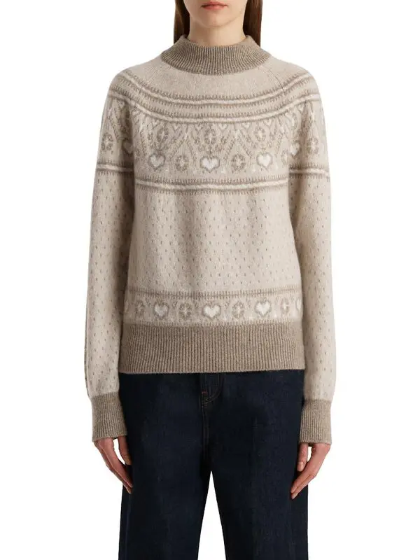 Khaite Guy Fair Isle Cashmere Sweater - Light Multi