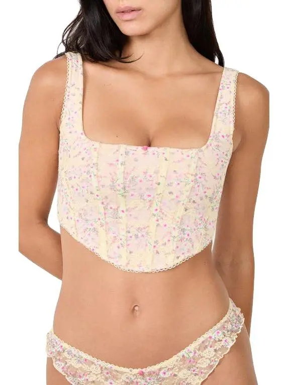 ETAM Passionnelle Embroidered Bustier - Vanilla