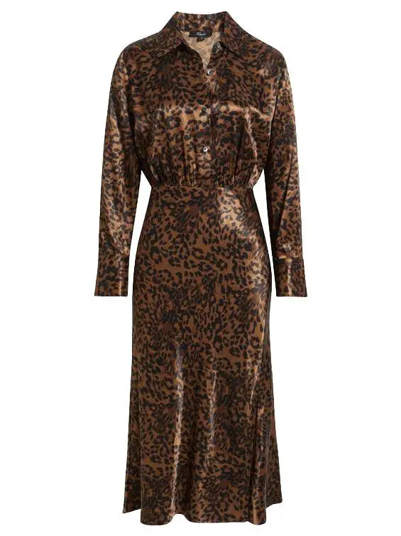 Rails Jazlyn Leopard Shirtdress - Ginger Spotted