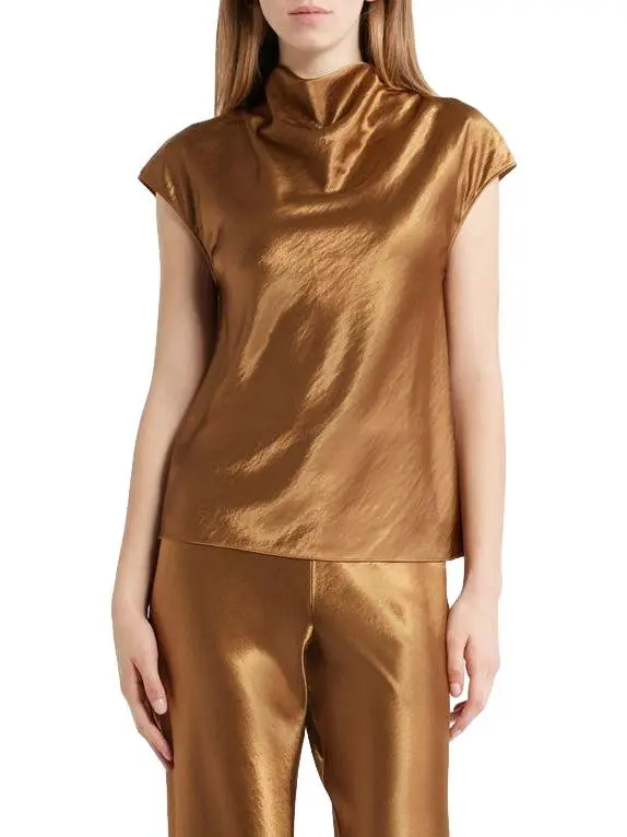 Rails Loretta Bias Cut Satin Top - Ginger