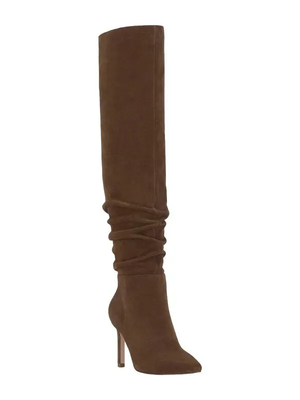 Jessica Simpson Emetta Pointed-toe Over-the-knee Boot - Maple Oil Suede