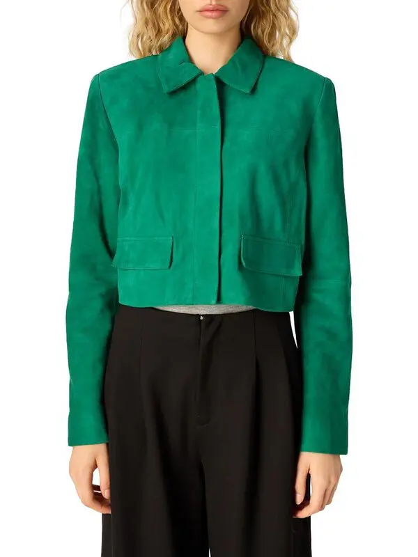 Cami Nyc Sullivan Suede Jacket - Verdant