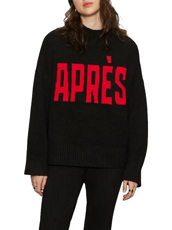 Sanctuary Aprés Sweater - Black/mars Red