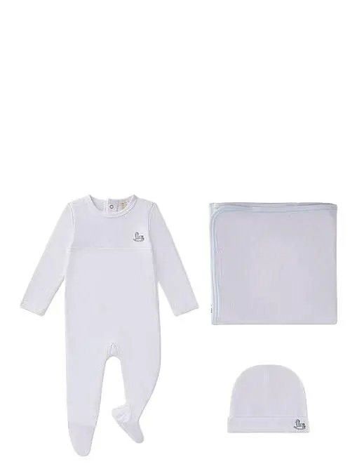 MINIMOI Baby Pima Cotton 3-piece Set - Pearl Blue