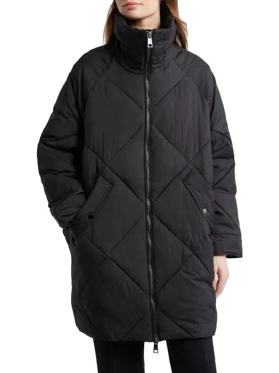 OOF WEAR Memory Nylon Water Repellent Quilted Jacket - Nero
