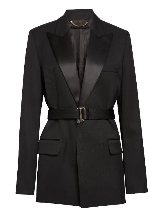 Victoria Beckham Tailored Belted Jacket - Black