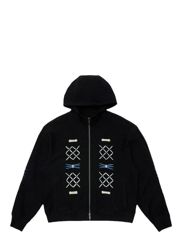 ADER ERROR Hooded Zip-up Cardigan - Black