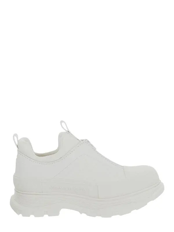 Alexander McQueen Tread Slick Zip Up Sneakers - White