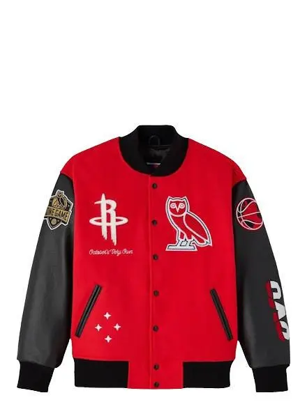 OVO Nba Houston Rockets Varsity Jacket - Red