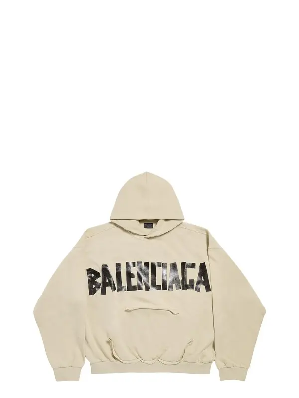 Balenciaga Ripped Pocket Hoodie - Cream