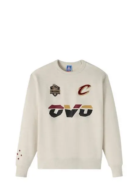 OVO Nba Cleveland Cavaliers Crewneck Sweatshirt - Pearl Grey